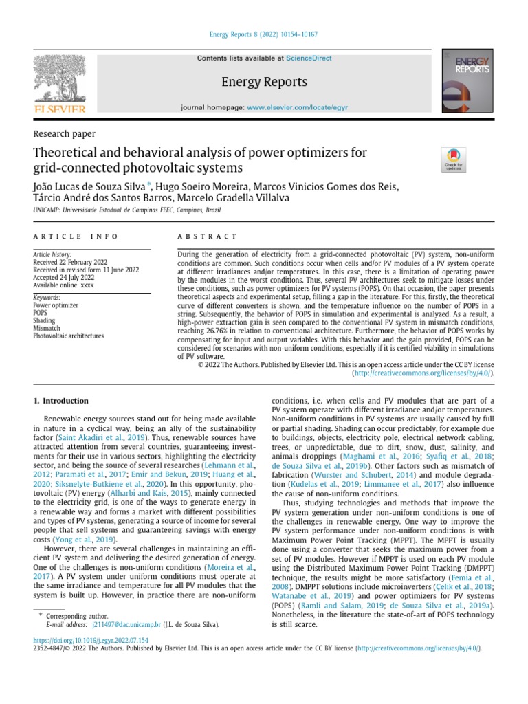 Analysis of Power Optimizers For | PDF