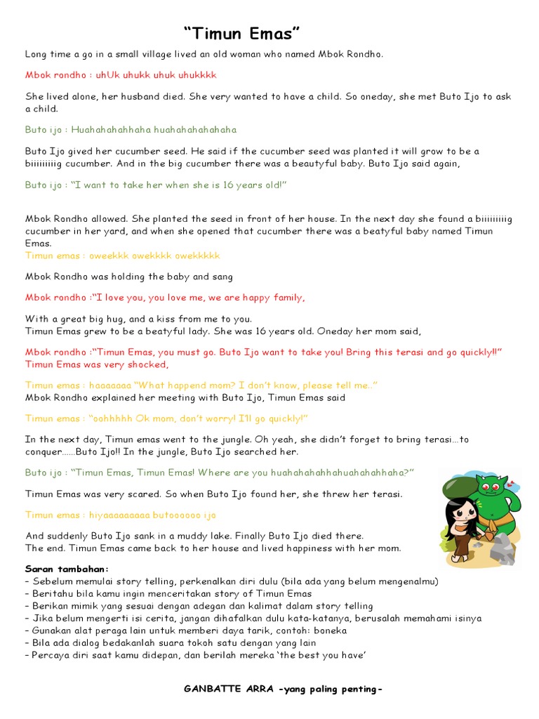 Teks Story Telling Arra | PDF