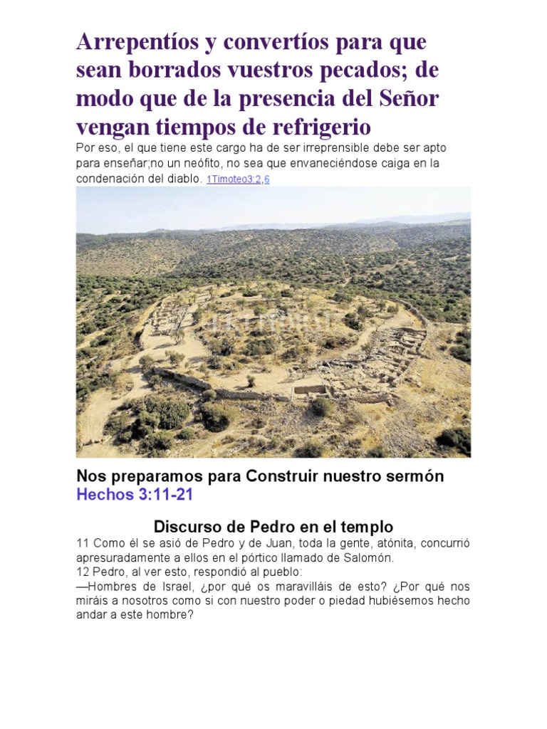 Arrepentíos y Convertíos para Que Sean Borrados Vuestros Pecados | PDF