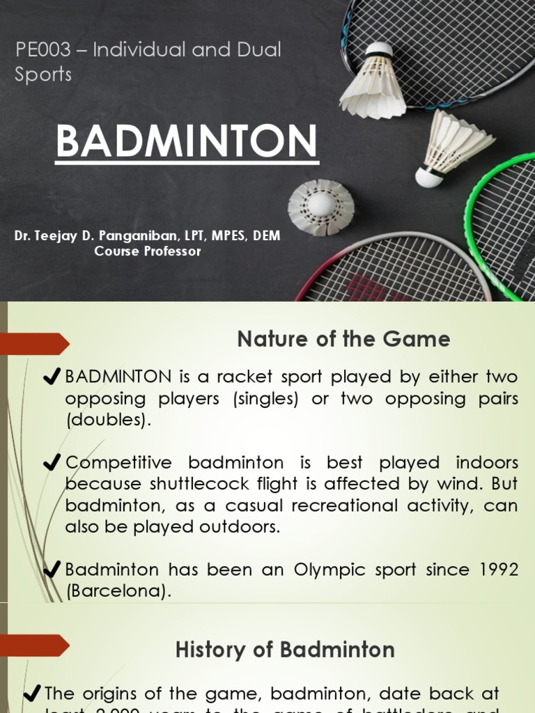 Module 4 - Badminton - History, Basic Skills, Equipment, Rules and ...