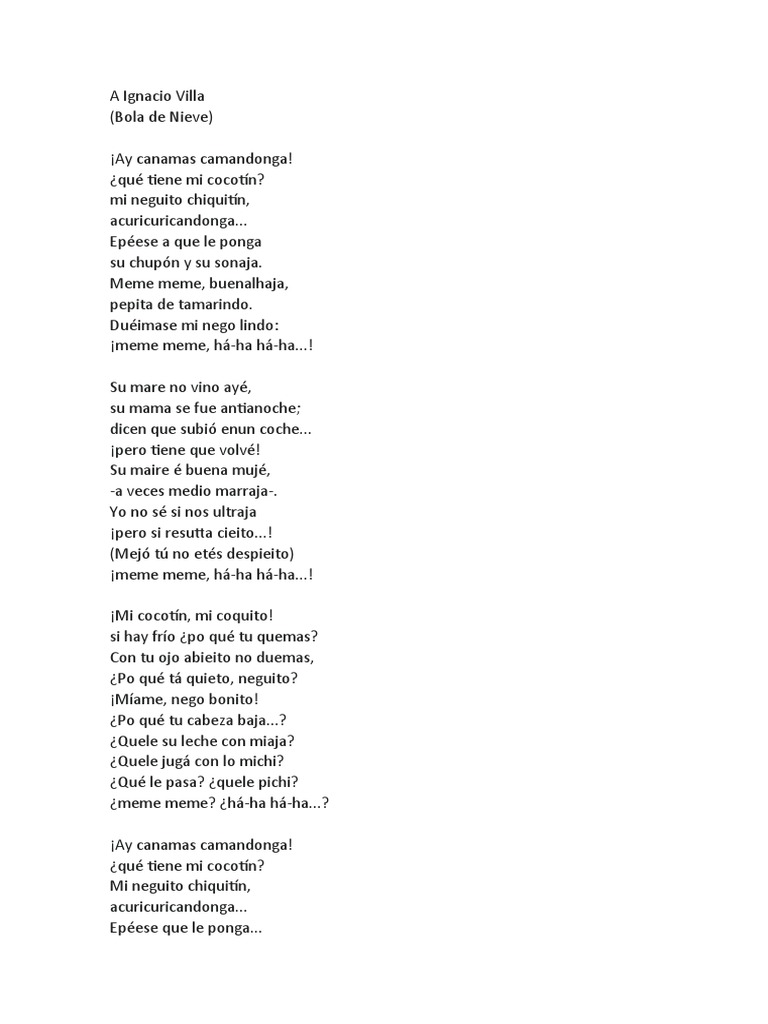 Poema Meme Neguito | PDF