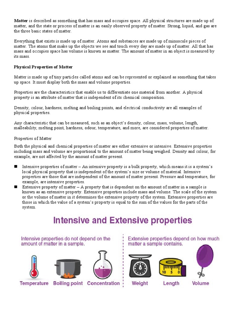Properties of Matter | PDF | Matter | Plant Hormone