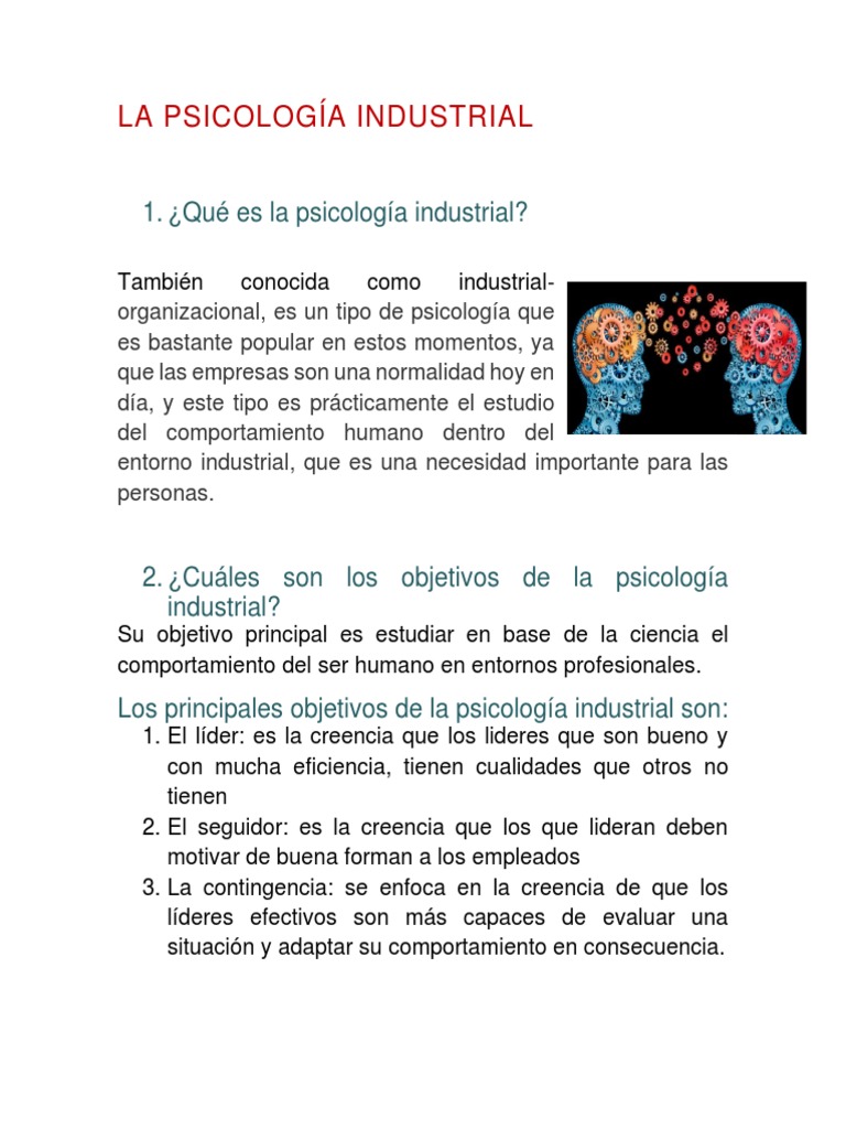 La Psicología Industrial Pdf