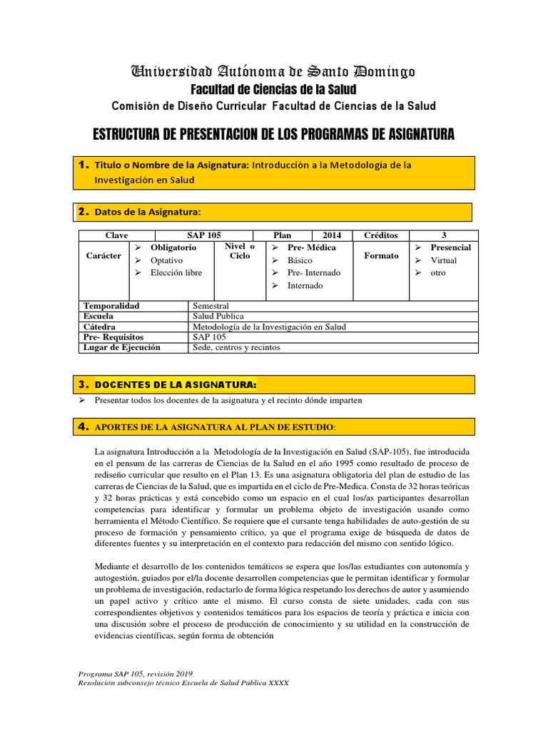 Programa SAP 105 2022 | PDF | Método científico | Bases de datos
