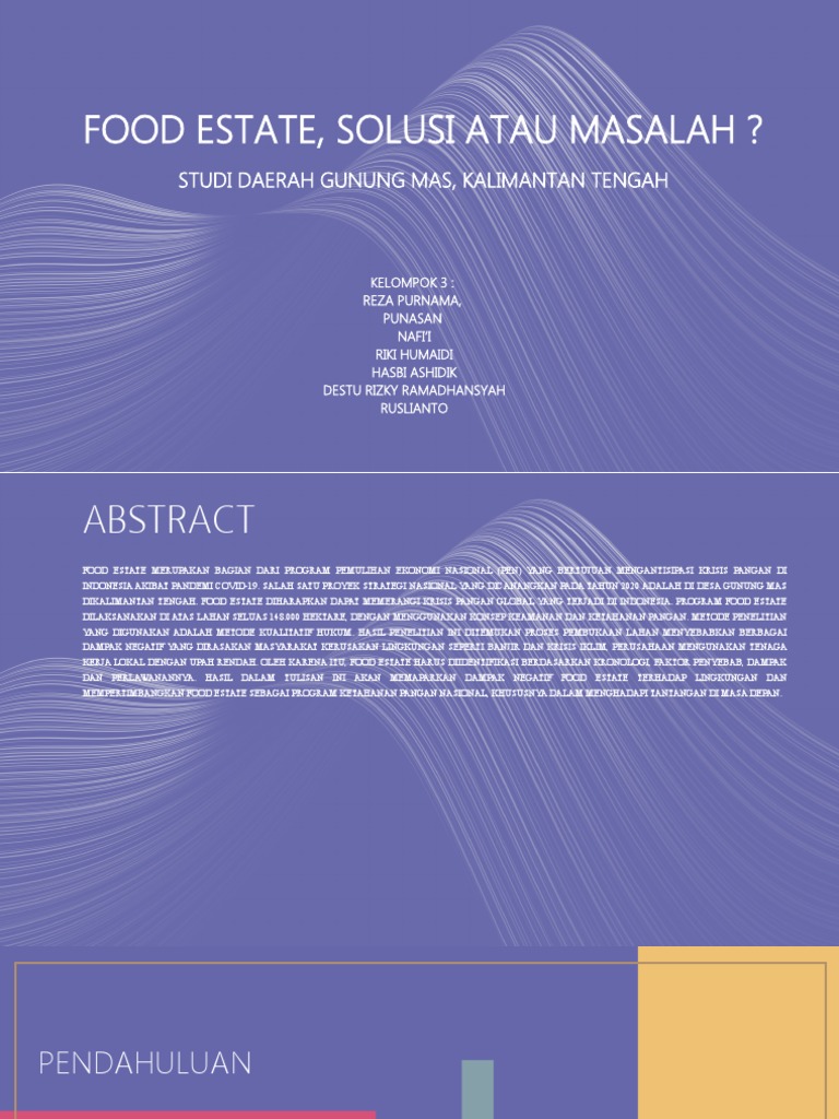 Food Estate, SOLUSI ATAU MASALAH | PDF