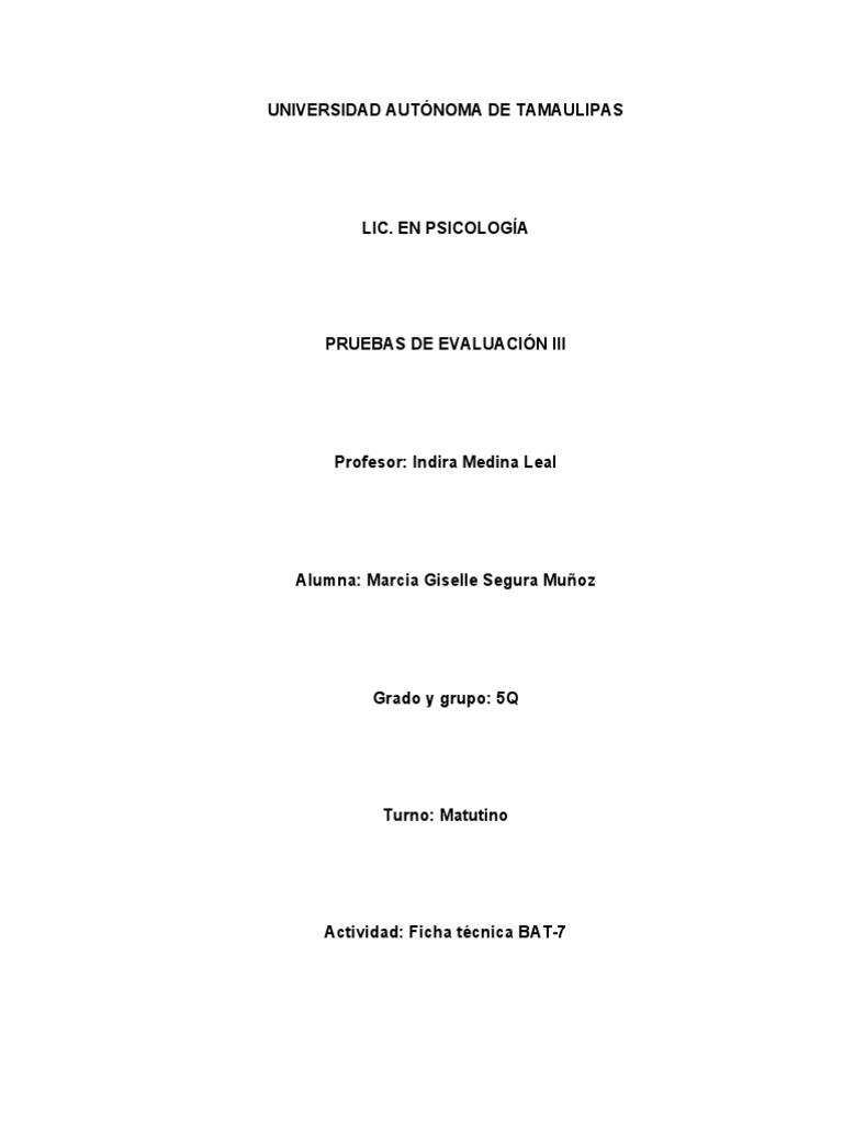 Ficha Tecnica BAT-7 | PDF