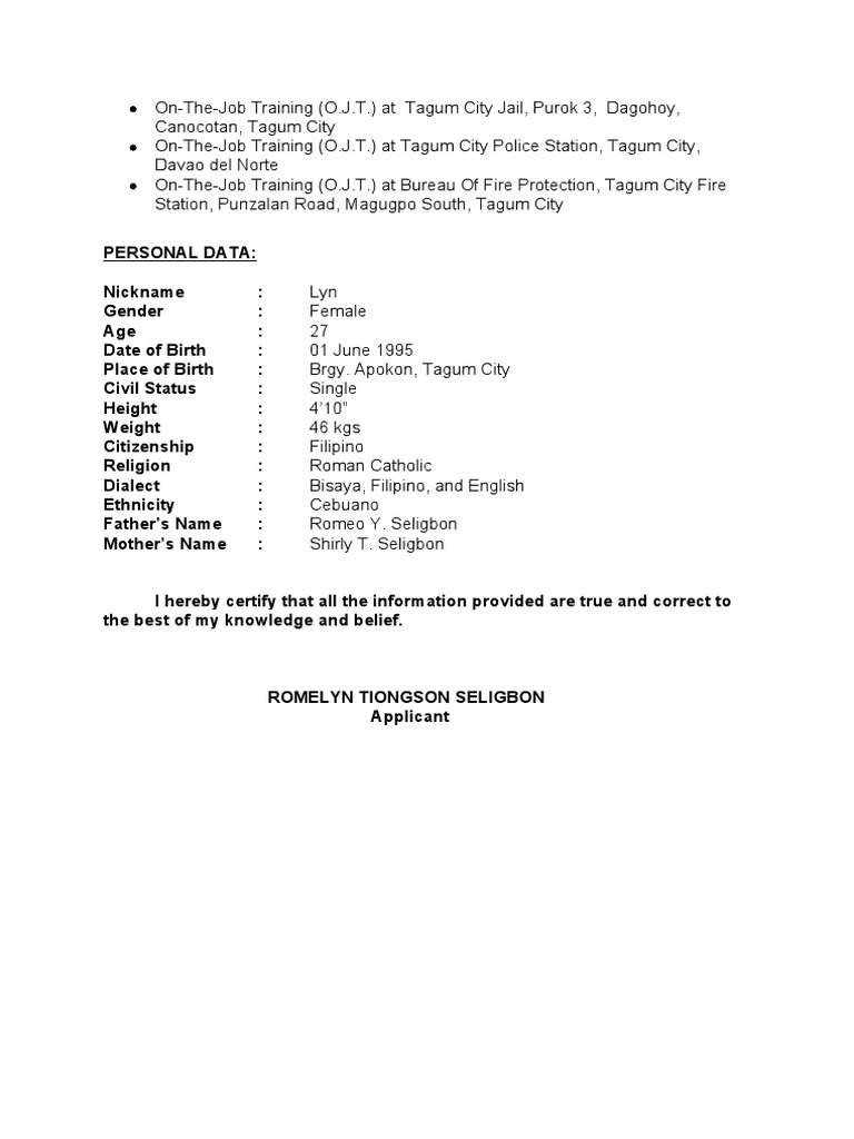 Lyn Resume | PDF | Social Science | Lifestyle