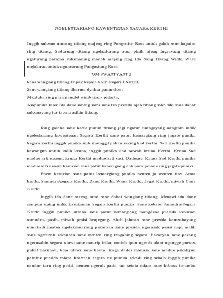 Contoh Naskah Pidarta | PDF | Ilmu Sosial | Kajian Bahasa Asing