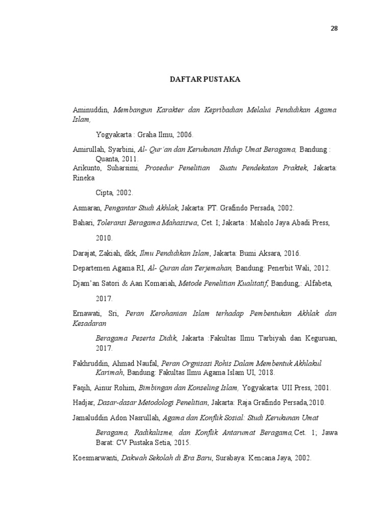 DAFTAR PUSTAKA Proposal | PDF
