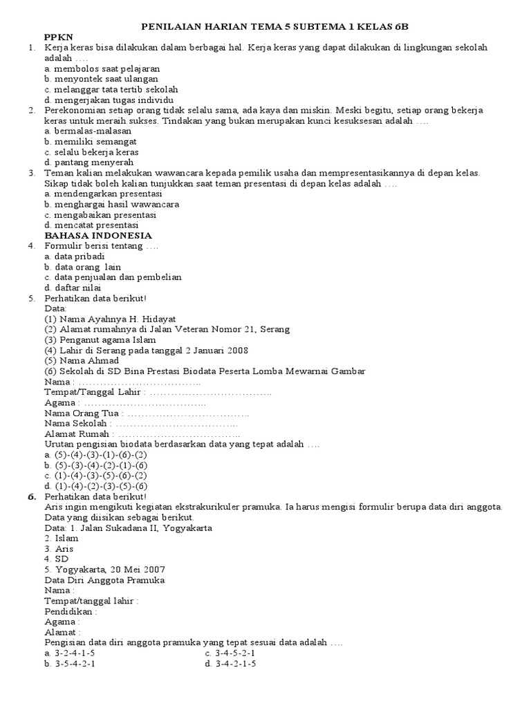 PH Tema 5 Subtema 1 | PDF