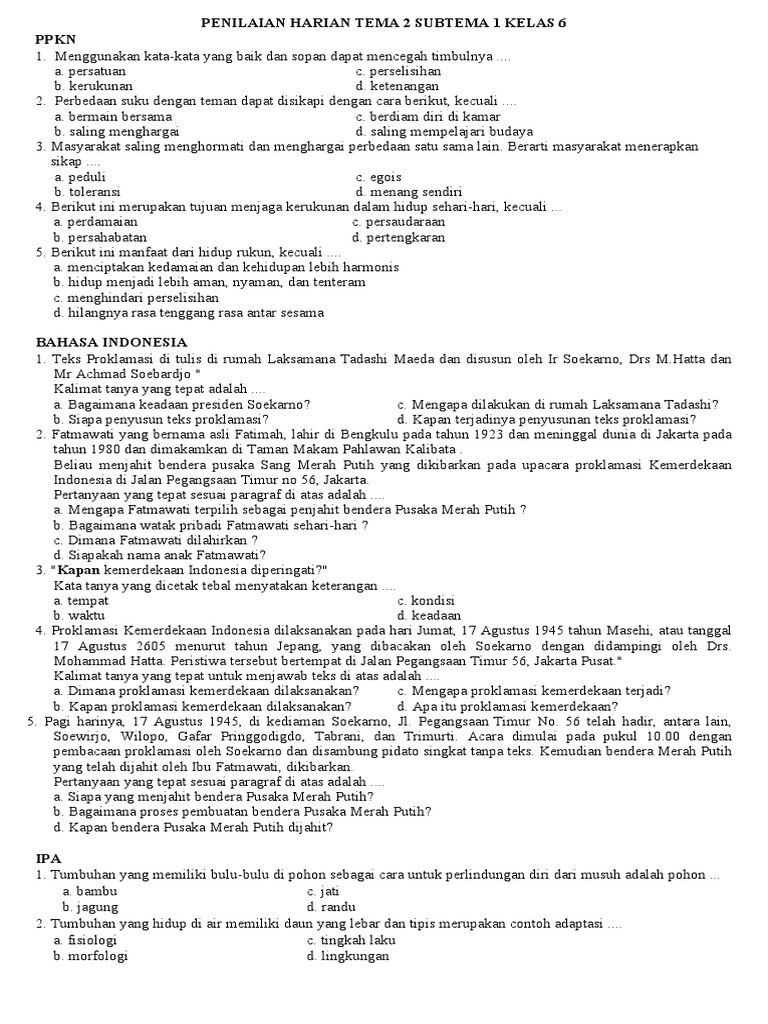 PH Tema 2 Subtema 1 | PDF