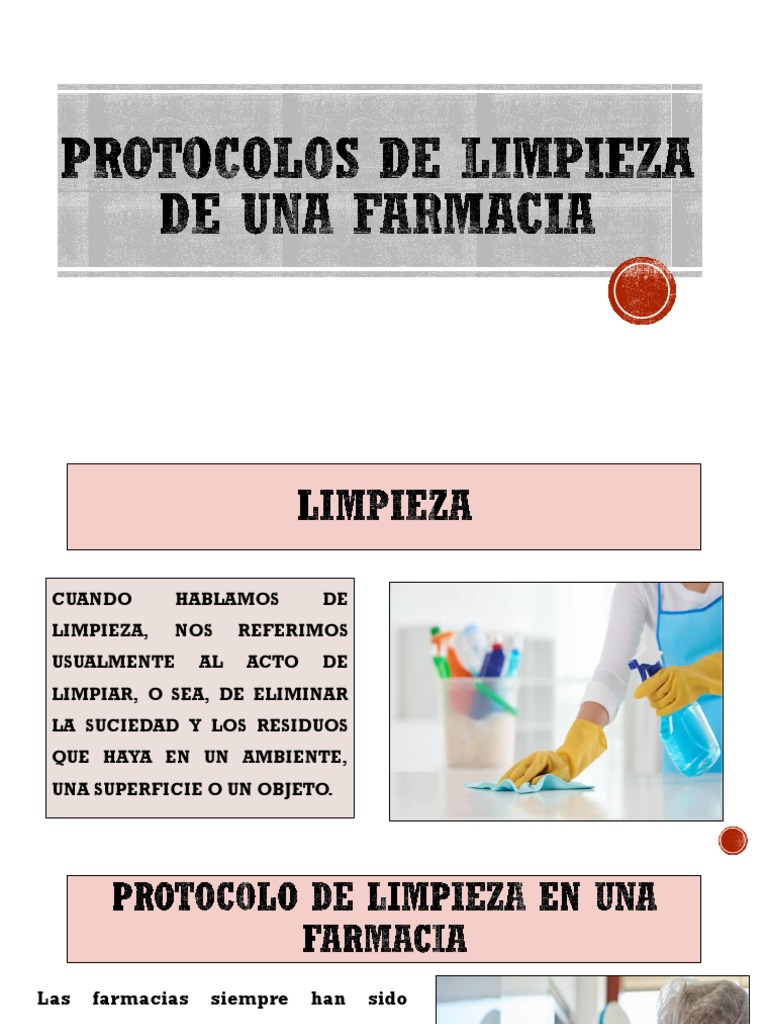 6 Protocolos de Limpieza de Auxiliar de Farmacia | PDF | Agua | Lavado de manos