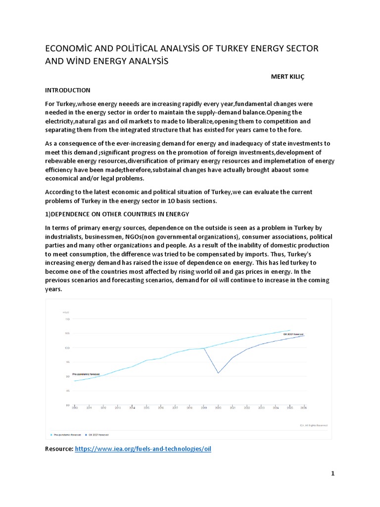 Kilic Mert Turkey Final Report | PDF | Renewable Energy | Wind Power