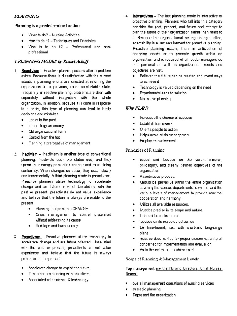 PLANNING | PDF | Strategic Planning | Strategic Management