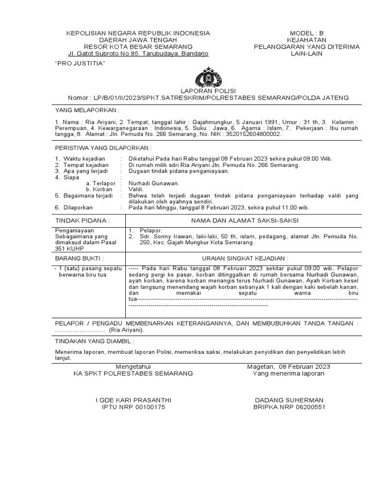 Laporan Polisi Pdf