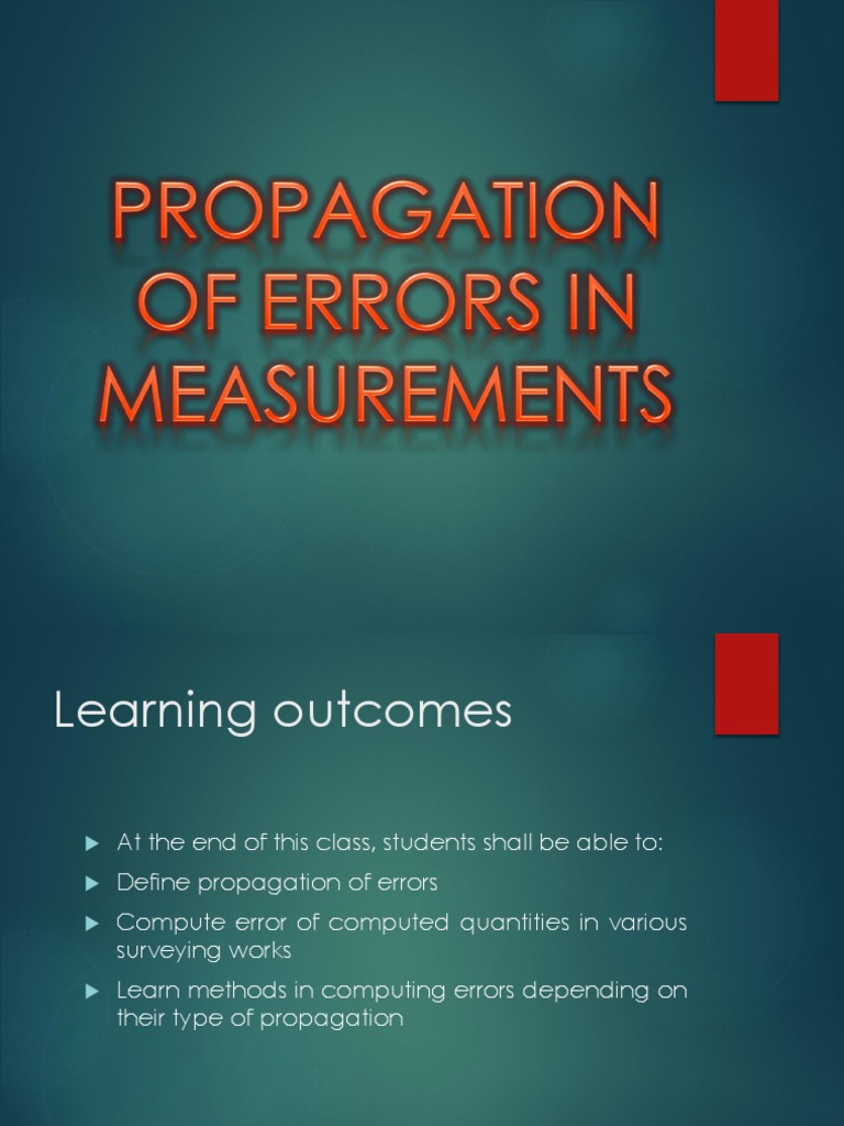 Error Propagation in Indirect Measurements | PDF | Errors And Residuals ...
