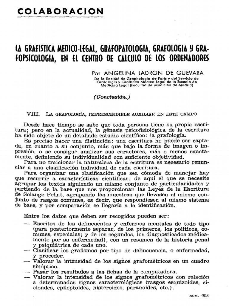 Grafística Forense en Medicina Legal | PDF | Escritura | Grafología
