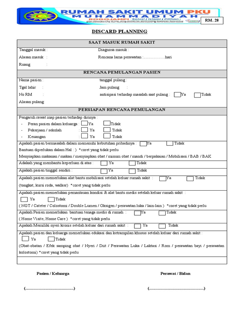 Rencana Pemulangan Pasien (Discard Planing) | PDF