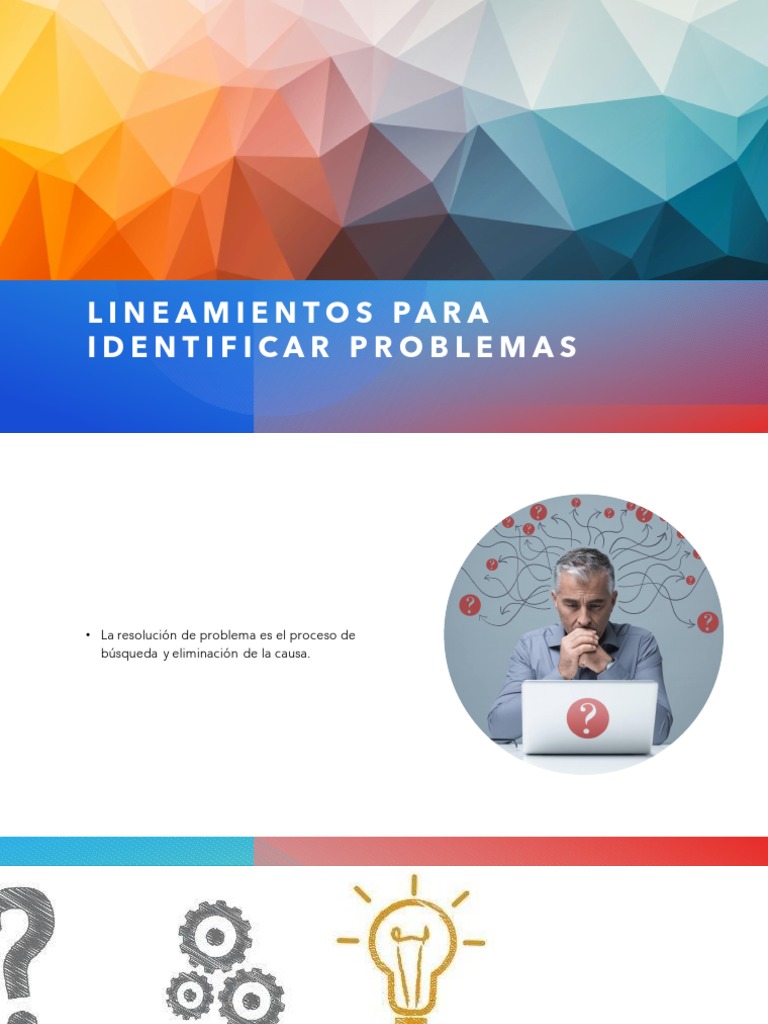 Lineamientos para Identificar Problemas | PDF | Toma de decisiones ...