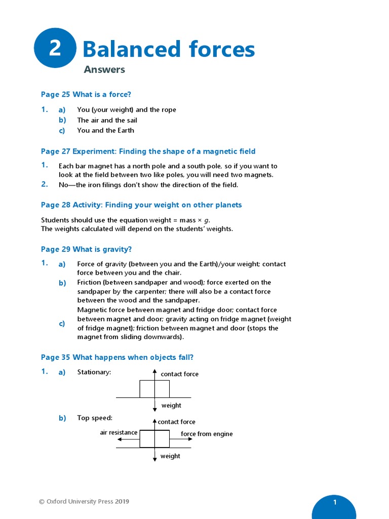 Mypearth Ch2answers | PDF | Weight | Force