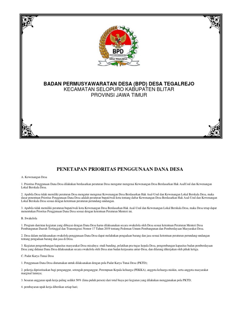 KALENDER BPD-dikonversi | PDF | Ilmu Sosial