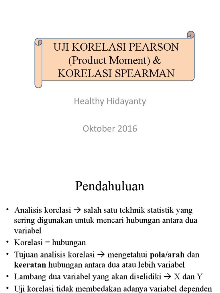 Uji Korelasi Pearson & Spearman - 4-2 | PDF