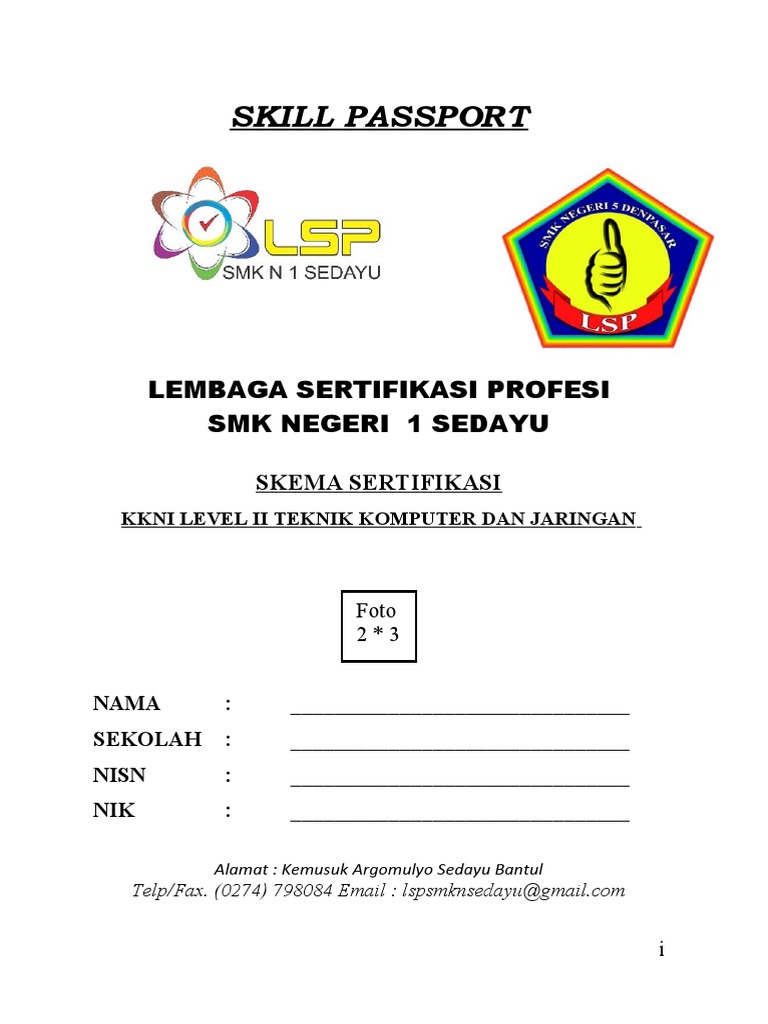 FR - SP.01 Skill Pasport TKJ | PDF | Komputer