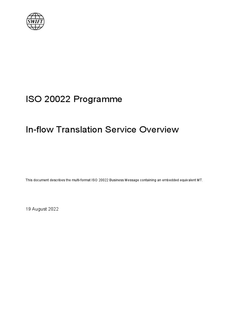 Iso 20022 Prog Flow Transl | PDF | Xml | Xml Schema