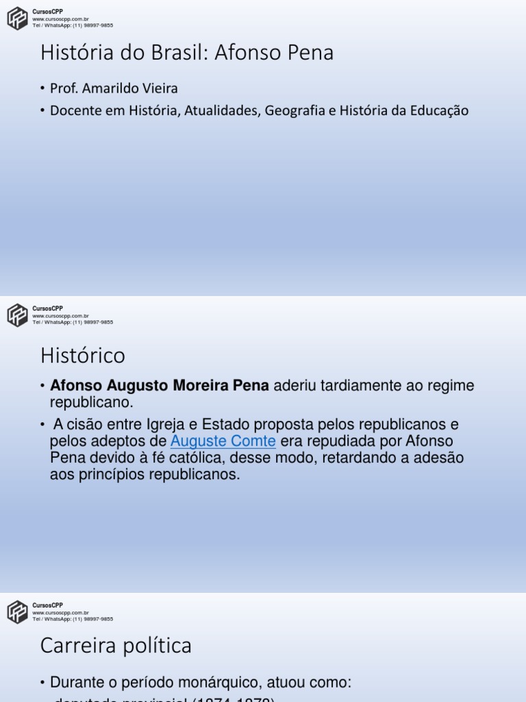 Afonso Pena | PDF | República | Brasil