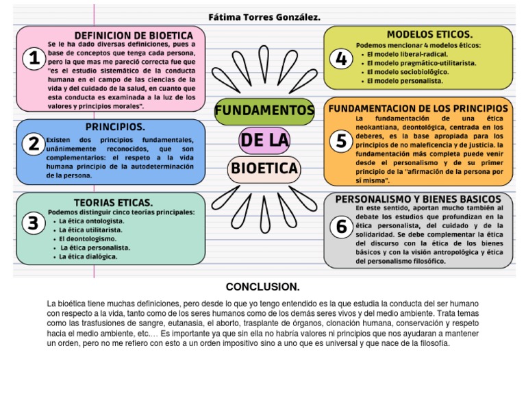 Mapa Conceptual. Fundamentos de La Bioetica | PDF
