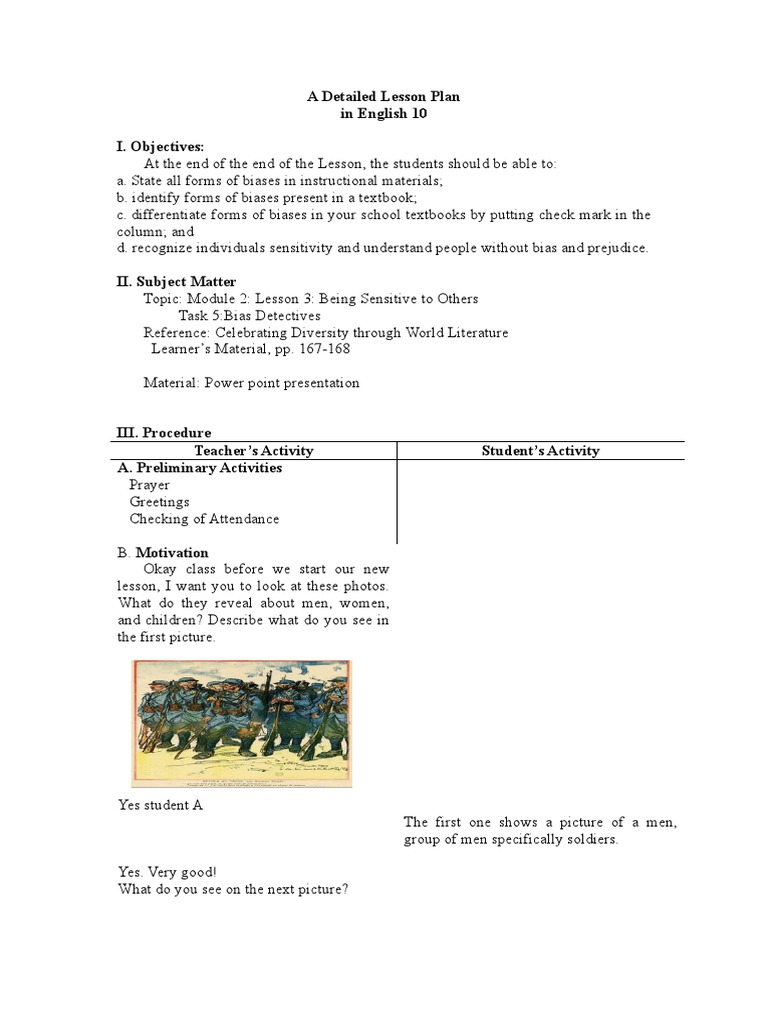 Bias Detectives Lesson Plan | PDF | Stereotypes | Bias