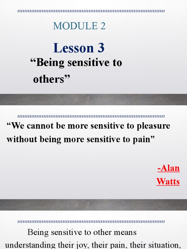 Presentation - Being Sensitive To Others | PDF