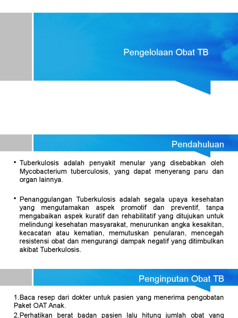 Pengelolaan Obat TB | PDF