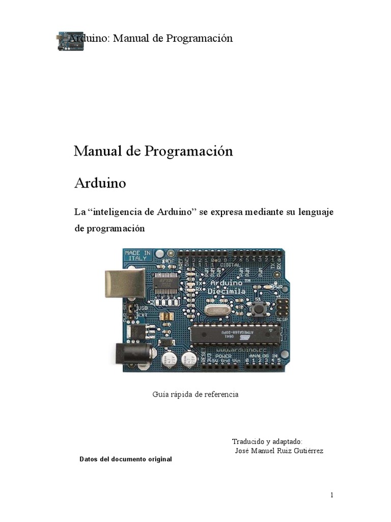 Manual Programacion Arduino | PDF | Programa de computadora | Programación