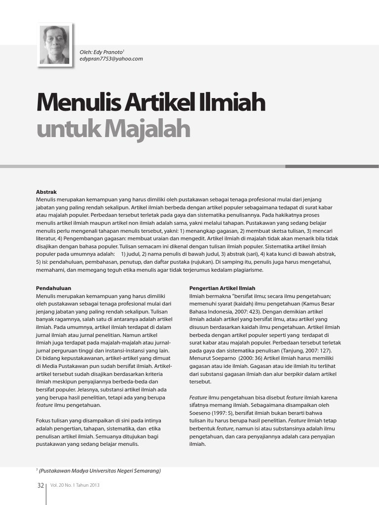 Cara Menulis Artikel Ilmiah Pdf