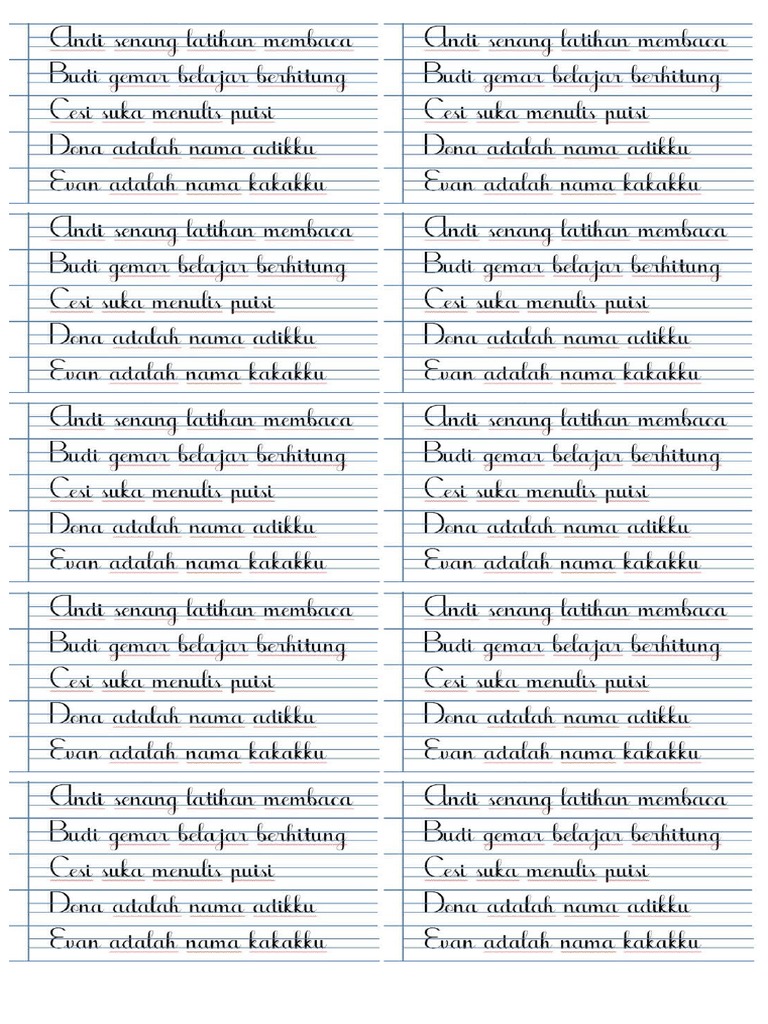 Latihan Tegak Bersambung | PDF