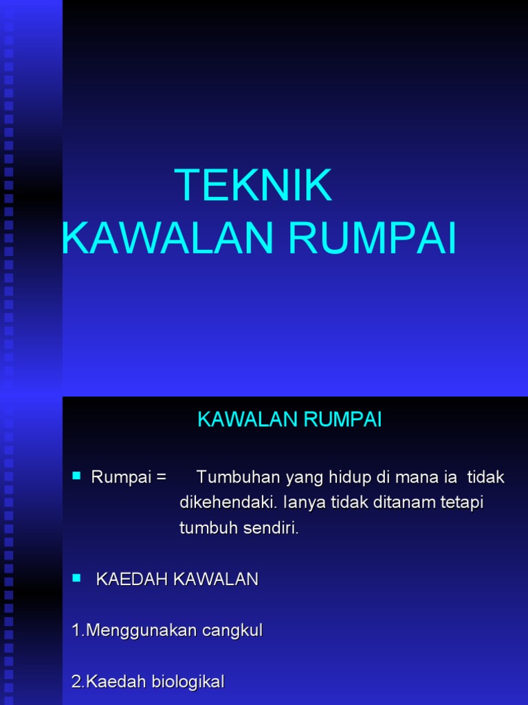 Teknik Kawalan Rumpai | PDF