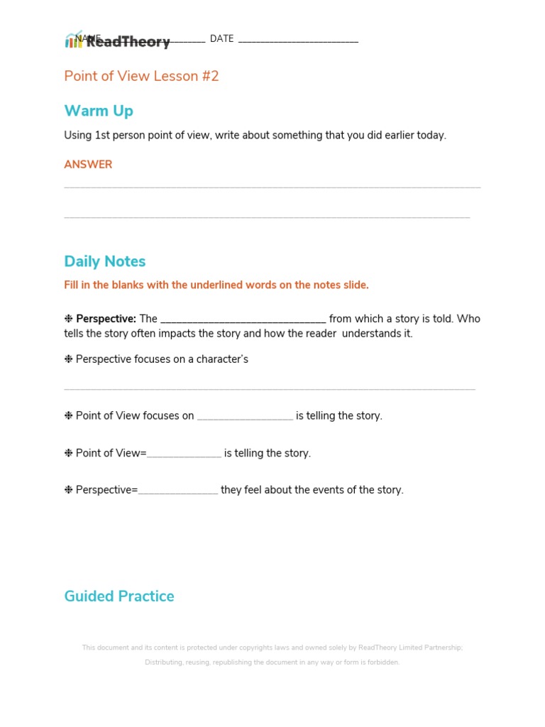 04-Point of View Day 2 | PDF | Narration
