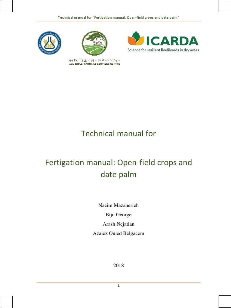 Manual Fertigation Field Crop | PDF | Soil | Fertilizer