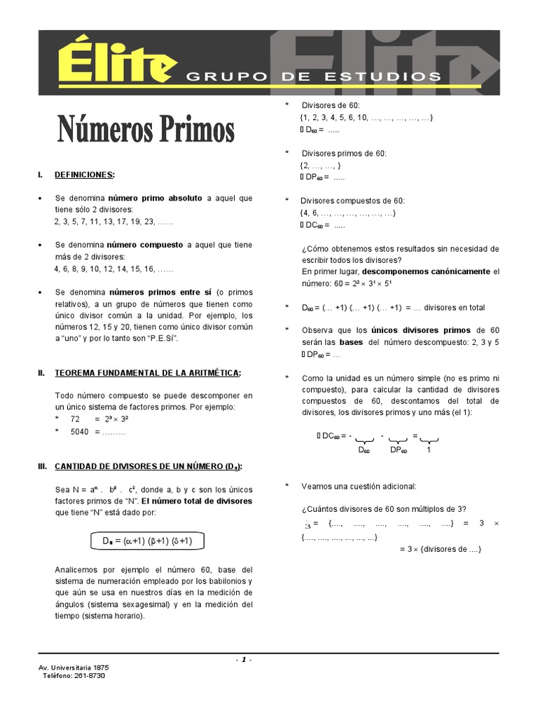 A 3.1 Números primos | PDF | Número primo | Multiplicación