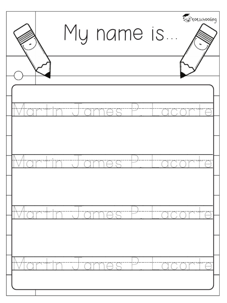 Name Tracing Martin | PDF