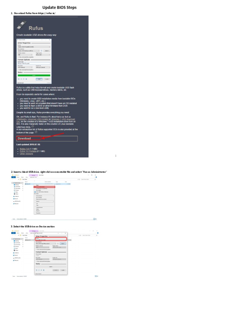 Update BIOS Steps en | Download Free PDF | Bios | Booting