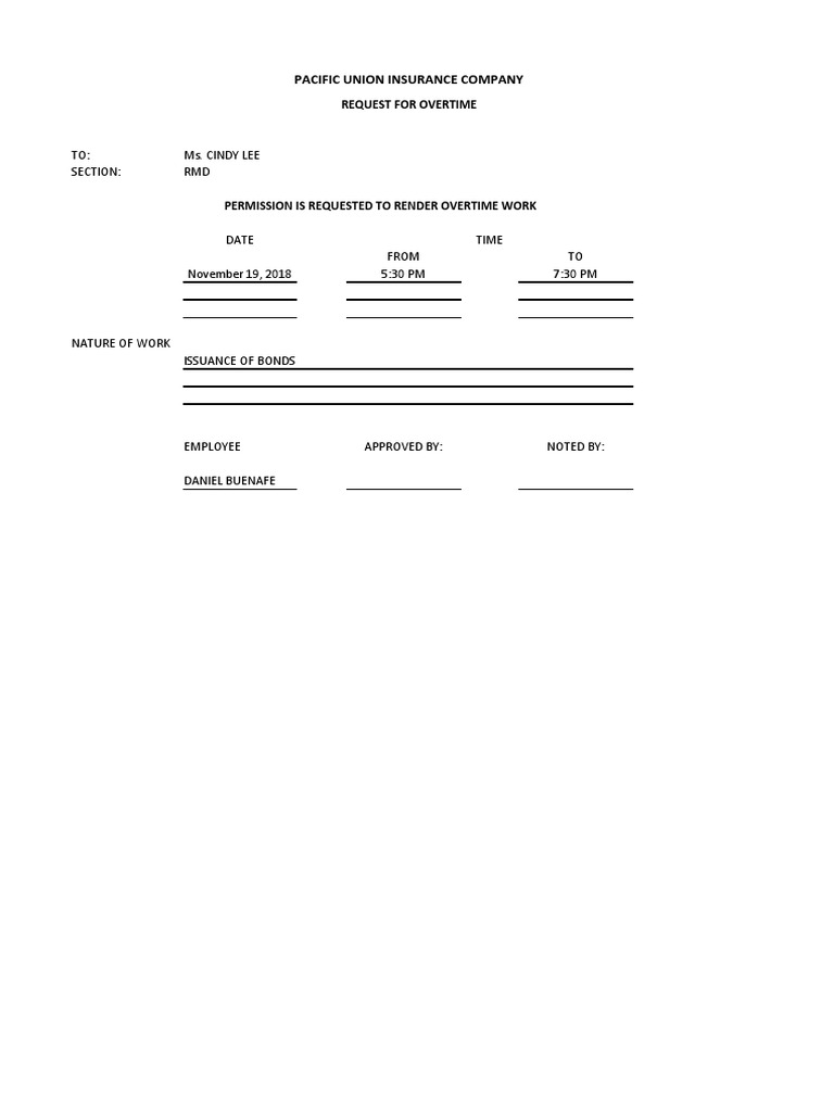 OT FORM | PDF