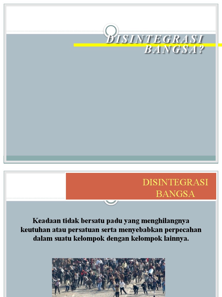 Disintegrasi Nasional | PDF