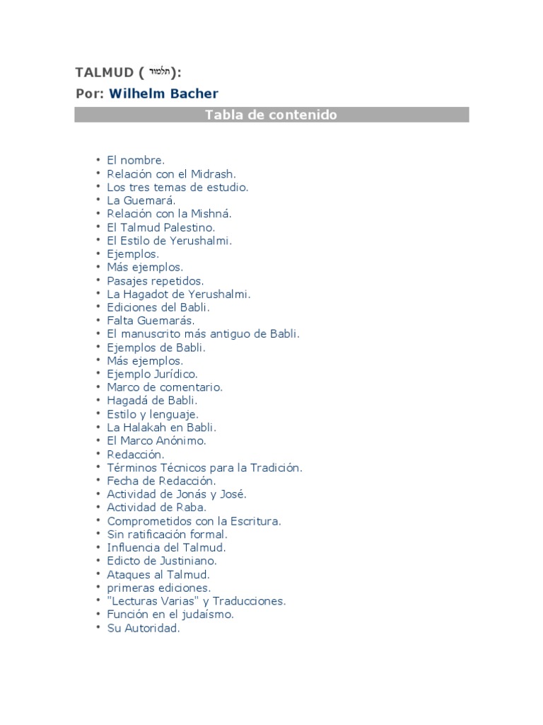 TALMUD | PDF | Talmud | Judaísmo