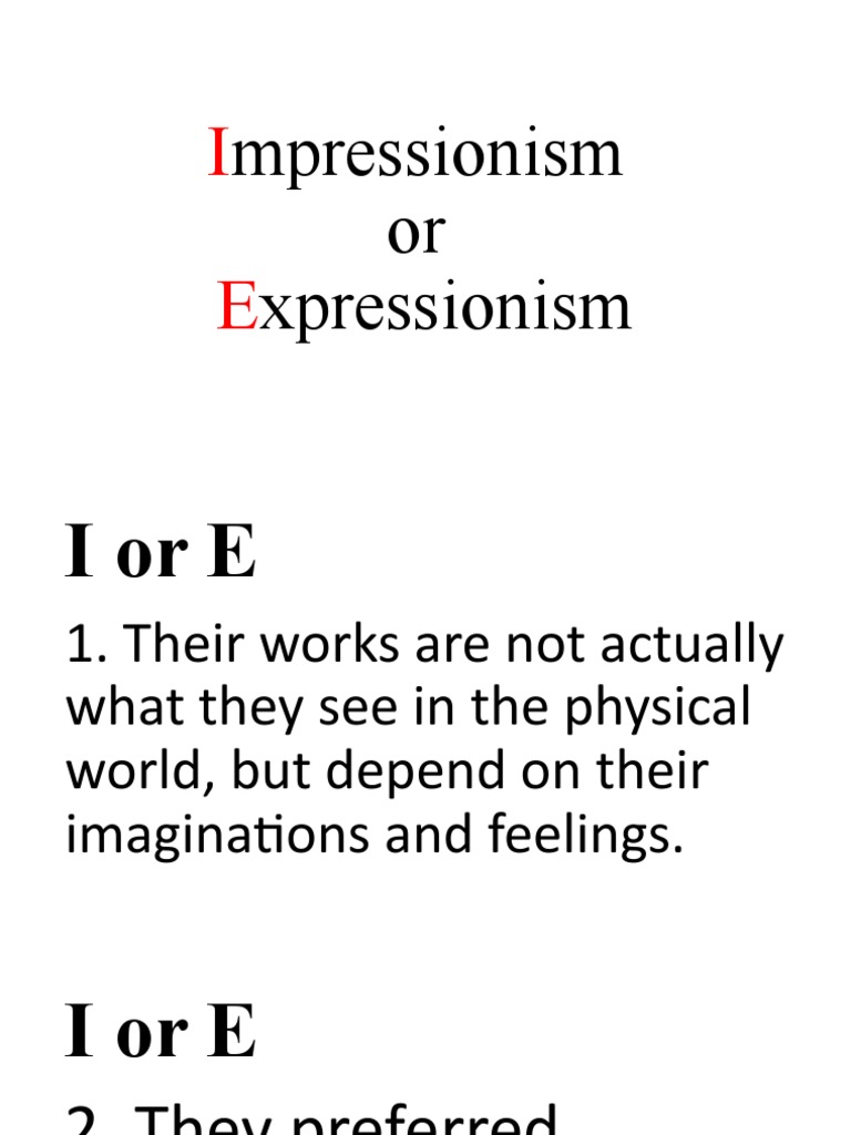 Quiz 10 Impressionism and Expressionism | PDF | Realism (Arts ...