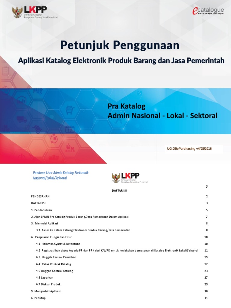 USER GUIDE Pra Katalog Elektronik - Admin (Nasional-Lokal-Sektoral) - Camunda (15 September 2021 ...