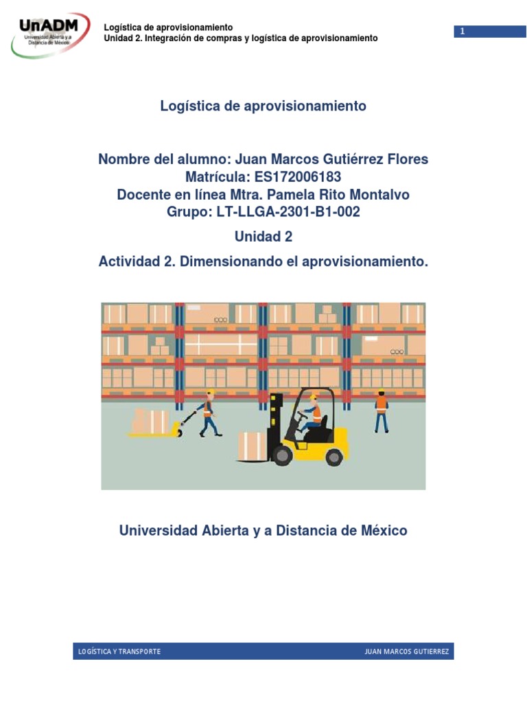 Llga U2 A2 Jugf | PDF | Logística | Obtención