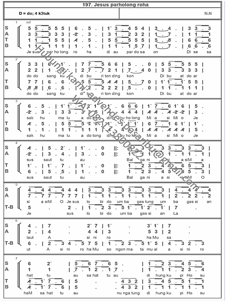 Koor Jesus Parholong Roha | PDF