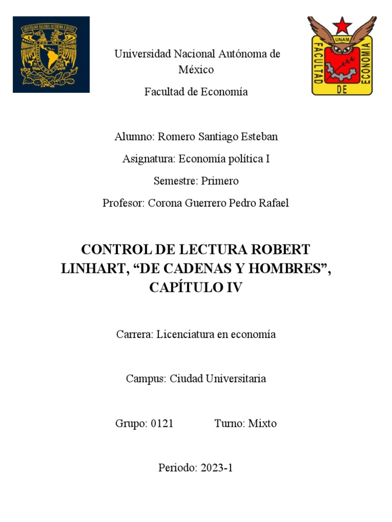 Control Lect. Cadenas y Hombres Cap. 4 | PDF Control Lect. Cadenas y Hombres Cap. 4 | PDF